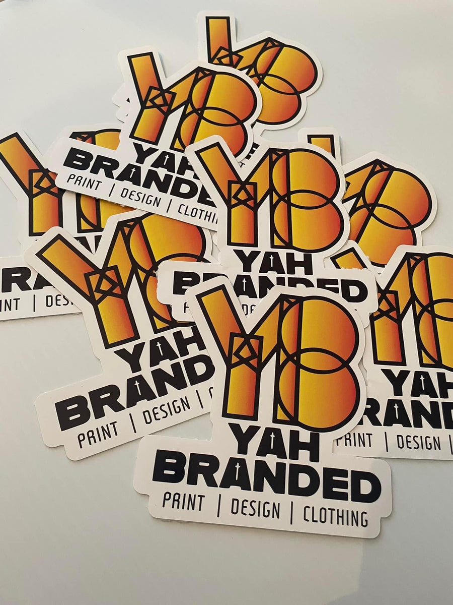 4”x4"in Custom Vinyl Stickers – www.yahbranded.com